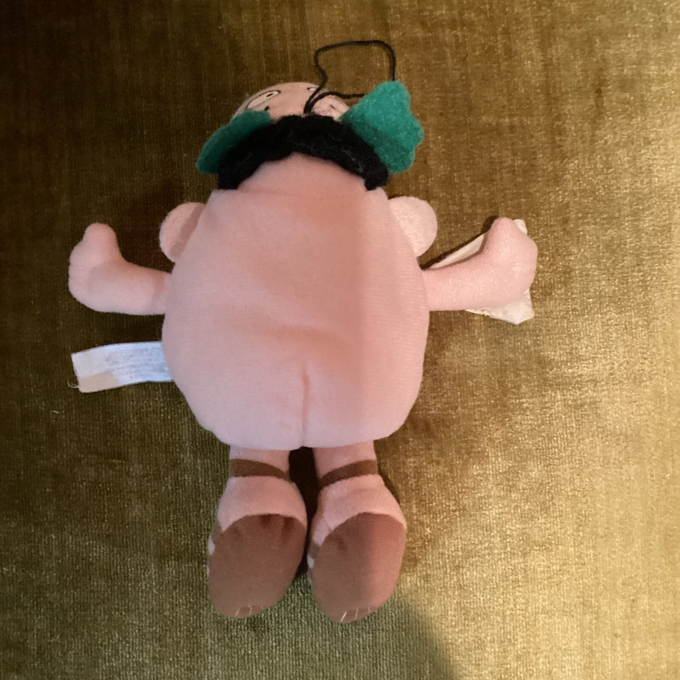 Vintage 90s Little Caesars Pizza Mascot Plush Beanie 6” Caesar Man Toy ...