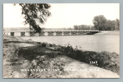 Whetstone River ORTONVILLE Minnesota RPPC Vintage Bridge Photo Postcard ...