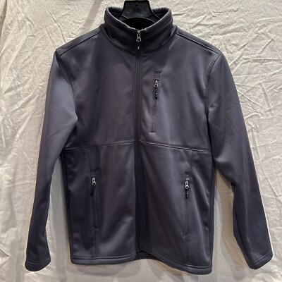Swiss Tech Men's Small Grey Full-Zip Water Resistant Softshell Jacket ...