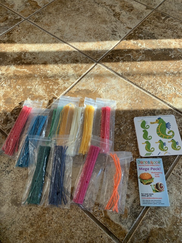 Bendaroos Amazing Flexible Building Sticks Mega Pack 500+ Pieces Craft ...