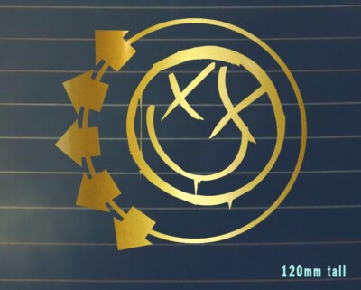 blink 182 Band style GOLD Sticker car laptop window 110mm wide pop punk ...