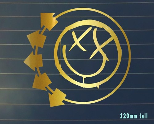 blink 182 Band style GOLD Sticker car laptop window 110mm wide pop punk ...