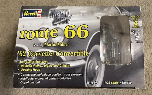 Revell 1:25 Scale Route 66 1962 Corvette Metal Body Model Kit - New | eBay