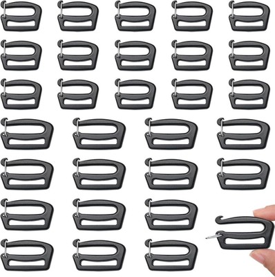 30 Pcs G Hook Plastic Clips for Straps Tri Glide Slide 1 Inch Plastic ...