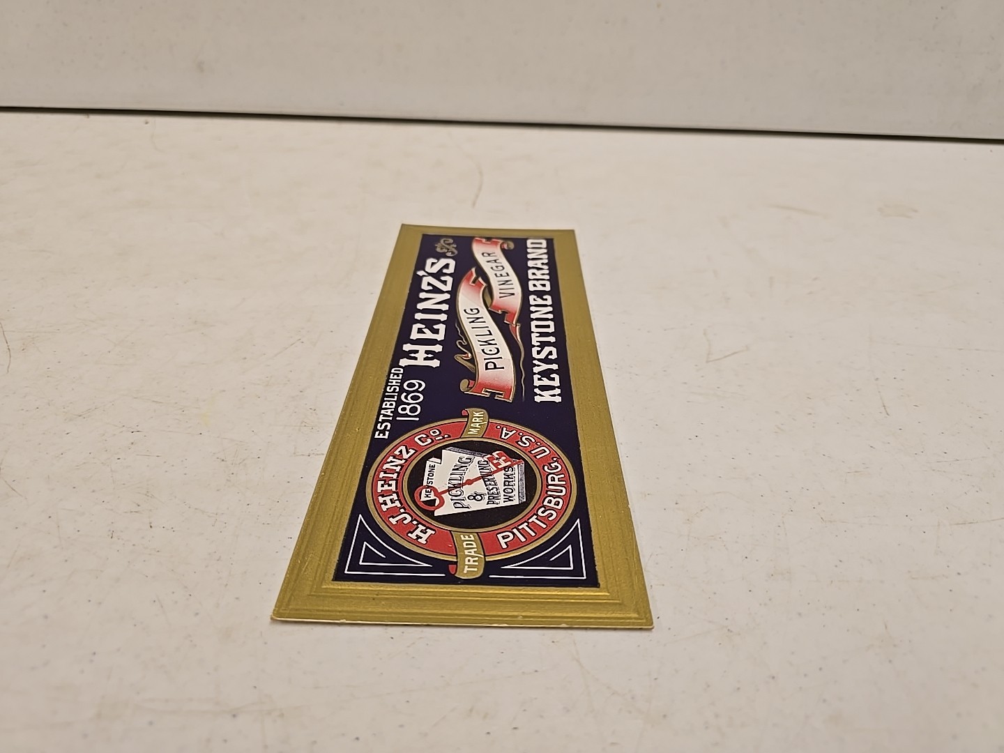 Antique 19C Heinz Keystone Brand Pickling Vinegar Advertising Trolley ...