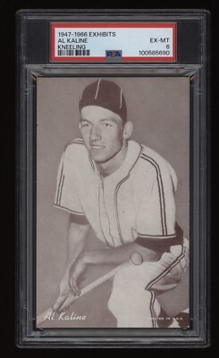 1947-66 Al Kaline PSA 6 Exhibits Baseball Kneeling *NICE* Invest NOW ...