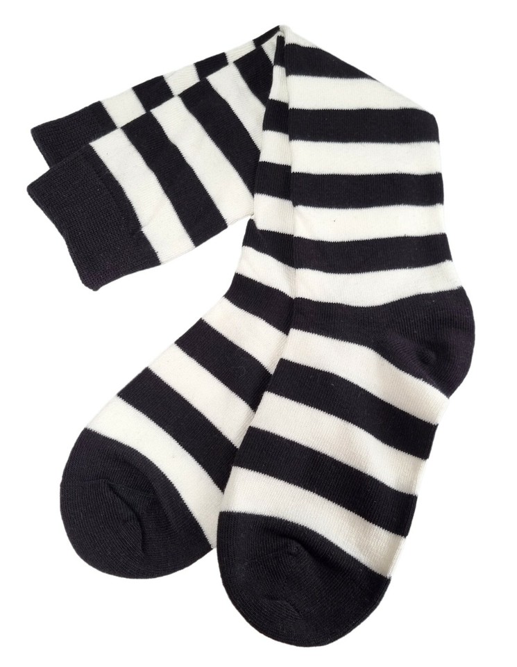 Girls Striped Knee Socks Dancing Fancy Dress Party Rainbow Red Black ...