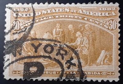 US Scott 239 - .30 Columbian - Sound Sharp Stamp - Fresh Color And Nice ...