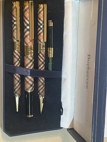 BURBERRY Vintage Fountain pen & Ballpoint pen & pencil BNWT+gift Bag ...