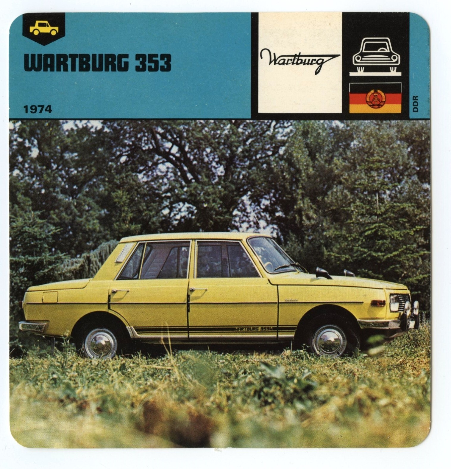 Wartburg 353 - GT / Production Car Edito Service SA Auto Rally Card | eBay