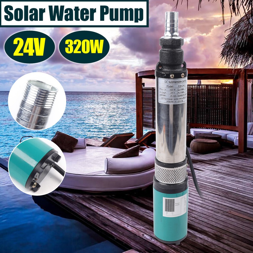 12V 24V 48V Solar Power Water Pump Farm Ranch DC Submersible Bore Hole ...
