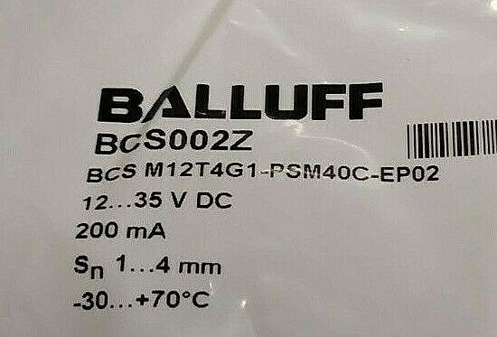 BALLUFF BCS002Z Capacitive sensor BCS M12T4G1-PSM40C-EP02 12...35 V -30 ...