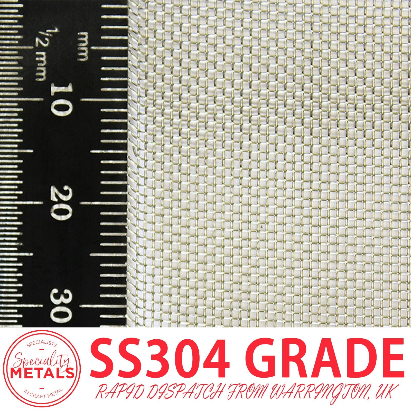 Stainless Woven Wire Lab Grading Mesh Strips - 300 x 1200mm - Wire Mesh ...