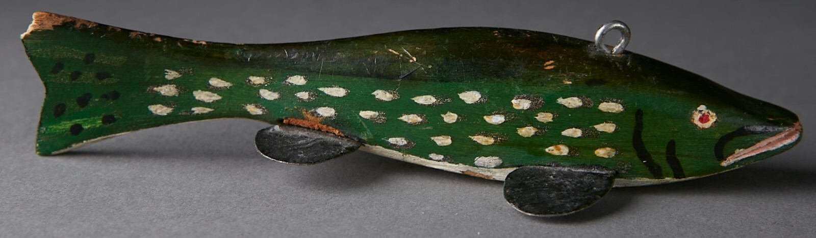 VINTAGE 5" NORTHERN PIKE ~ ICE FISH SPEARING DECOY~ FOLK ART FISHING ...