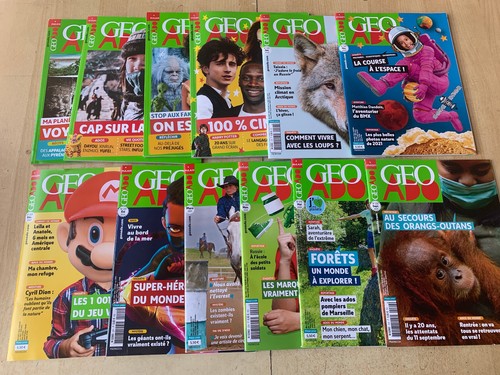 lot 12 Magazines Géo Ado - 2021 à 2022 | eBay