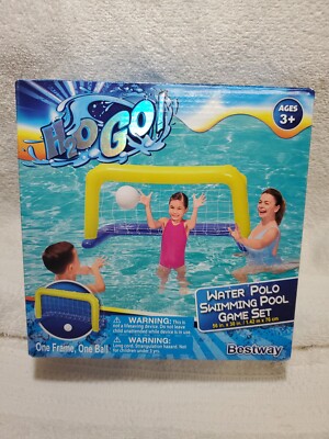 Floating Water Polo Inflatable Goal and Ball H2O GO! Sports Float pool ...
