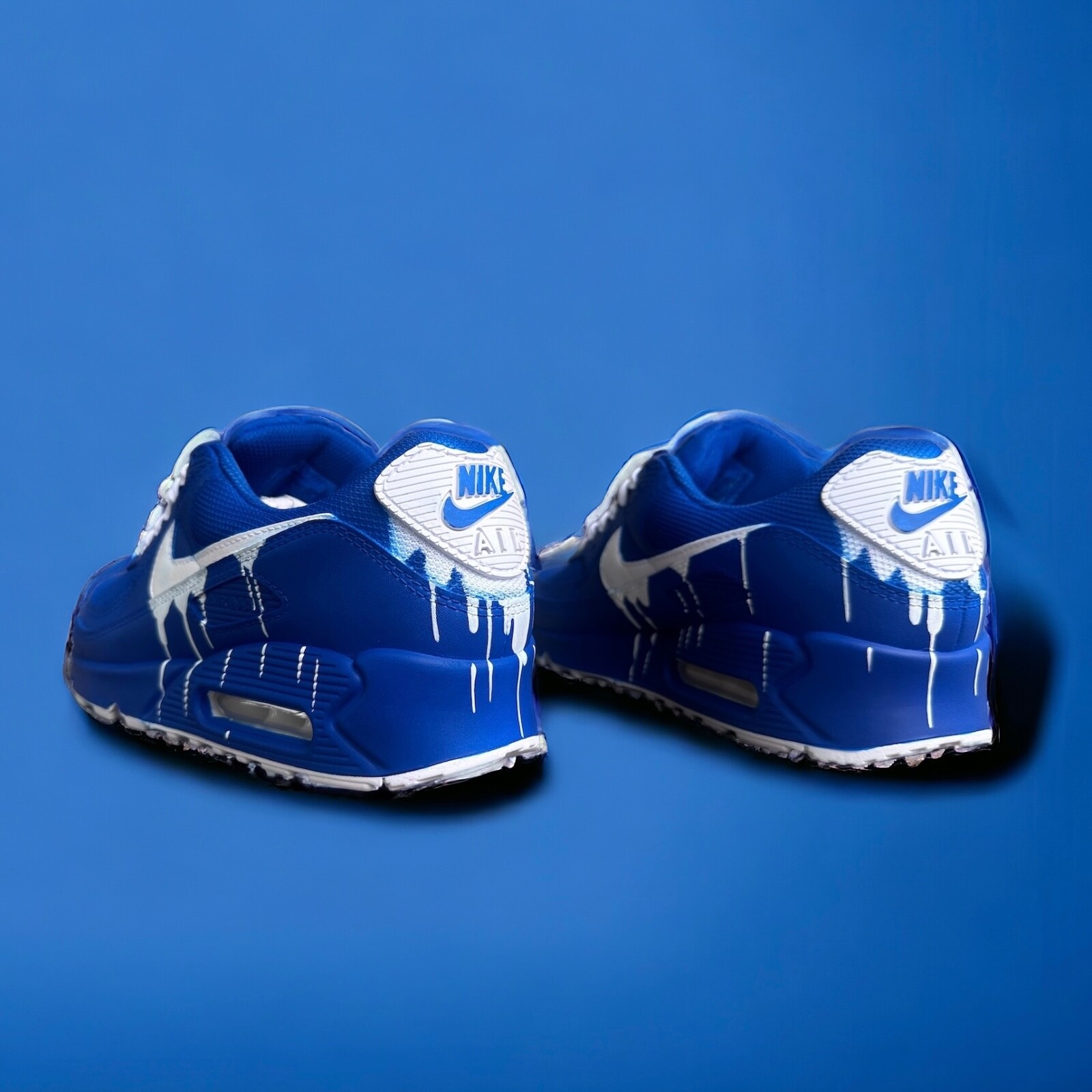 Custom Nike Air Max 90 Sneakers / Handmade Painted / Dripped Shoes ...