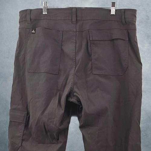 prAna Stretch Zion Pants Mens XL 34L Gray Nylon Hiking Climbing Outdoor ...