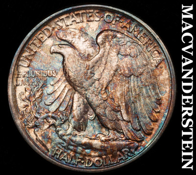 1944 Walking Liberty Half Dollar - Scarce High Grade Lustrous Color # ...