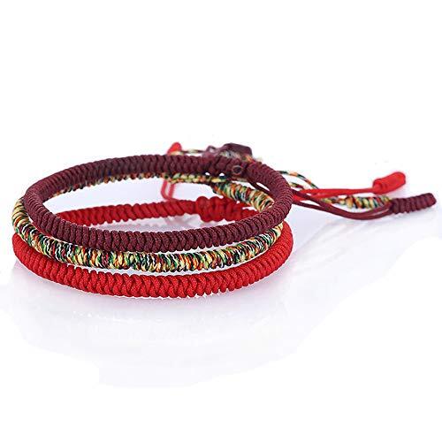 Men Women Chinese Lucky String Bracelet Tibetan Buddhist Prayer ...