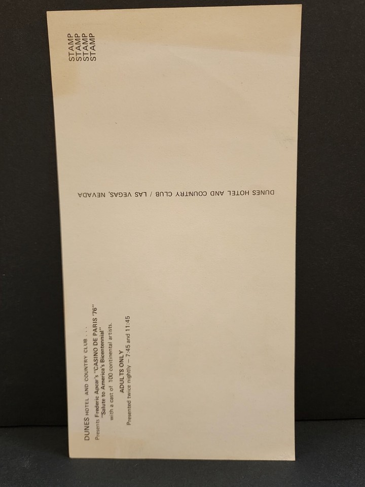 VTG Postcard LOT 3 - Dunes Hotel & CC Las Vegas Adults Only Casino de ...