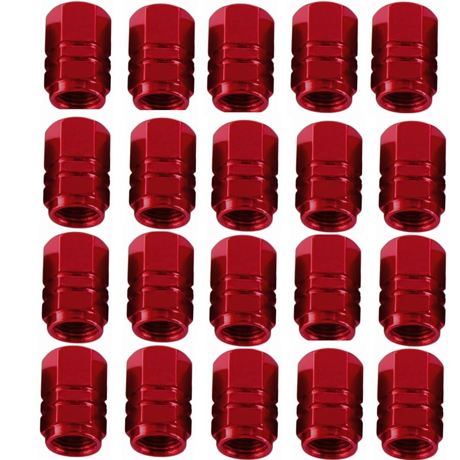 20 PCS Red Tire Valve Stem Caps For Car Truck Bike Motorcycle US Stock ...