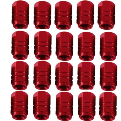 20 PCS Red Tire Valve Stem Caps For Car Truck Bike Motorcycle US Stock ...