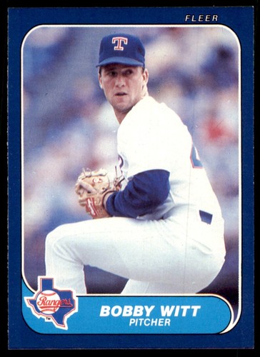 1986 Fleer Update Bobby Witt Texas Rangers #U-129 | eBay