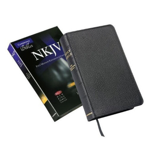 NKJV Pitt Minion Reference Edition NK444:XR Black Calf Split Leather ...