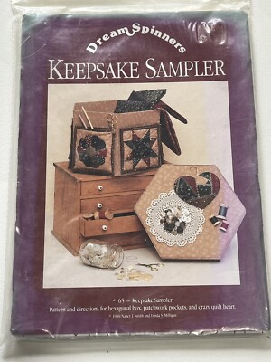 Fabric Boxes Keepsake Sampler Dream Spinners Uncut Sewing Craft Pattern ...