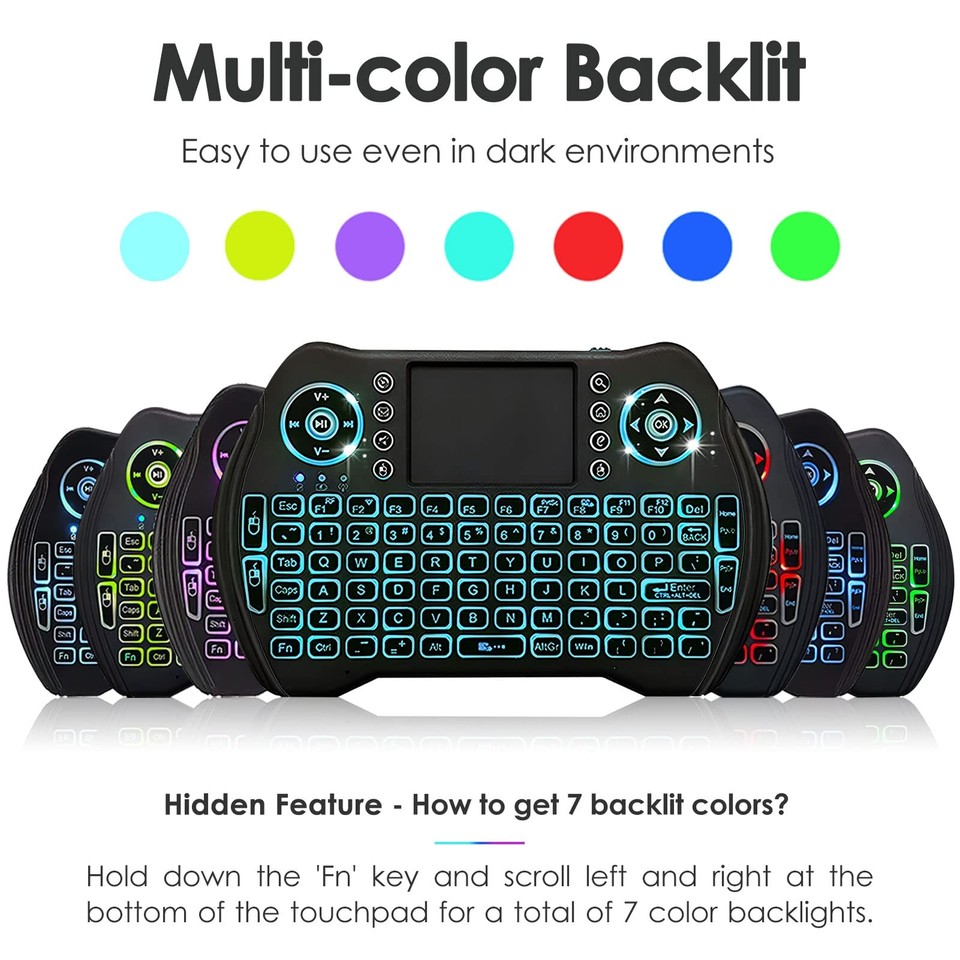 2.4GHz Wireless Mini Keyboard Touchpad for Android TV Box Game Pad ...