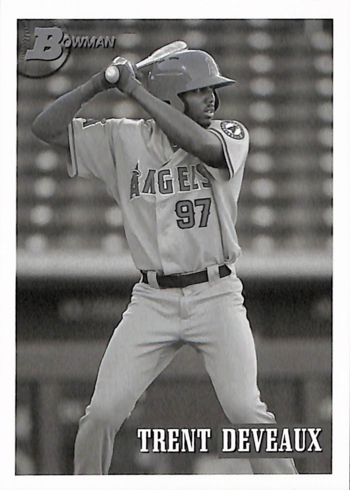 2021 Bowman Heritage #157 TRENT DEVEAUX Los Angeles Angels Black and ...