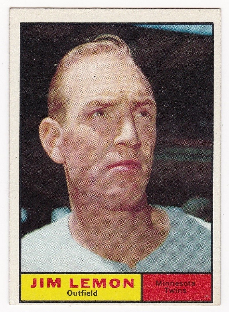 JIM LEMON 1961 Topps Baseball # 450 Minnesota Twins Ex Plus | eBay