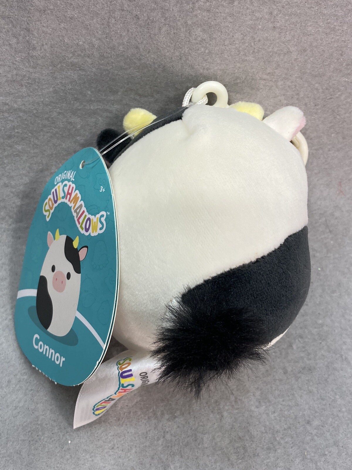 NWT Squishmallow 3.5" Evangelica Conway & Connor Cow Clip On Keychain ...