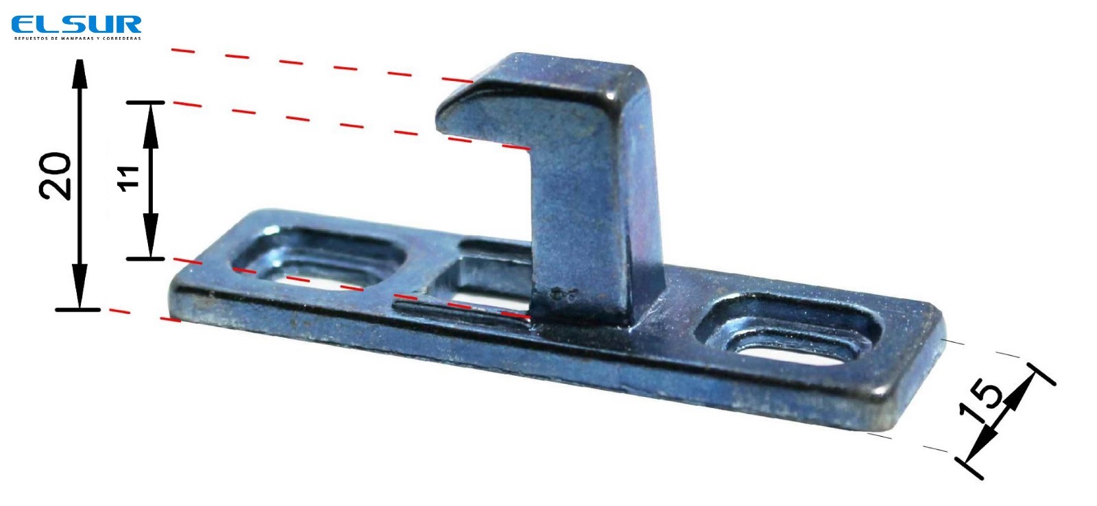 ENGANCHE PARA VENTANA Y PUERTA CORREDERAS SERIE SALAG 11 mm .4 UNIDADES ...