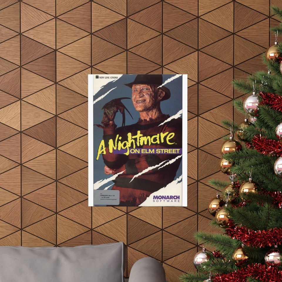 A Nightmare on Elm Street Game Box Art Poster – Commodore 64 128 Plus 4 ...