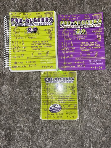 Teaching Textbooks Pre-Algebra v2.0 Text, Answer Key & CD Set | eBay