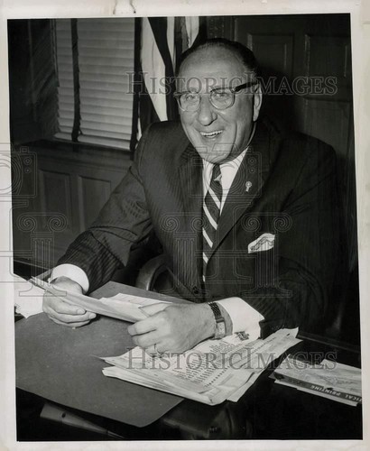 1968 Press Photo Frank G. Sain, Bridewell Warden & Cook County Sheriff ...