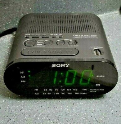 Sony Dream Machine ICF-C218 Auto Time Set Clock Radio AM/FM Dual Alarm ...