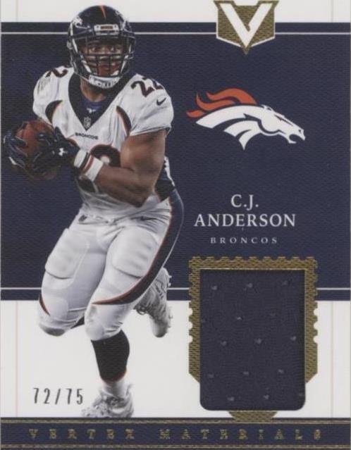 2017 Panini Vertex - Vertex Materials C.J. Anderson #VM-14 /75 (MEM ...