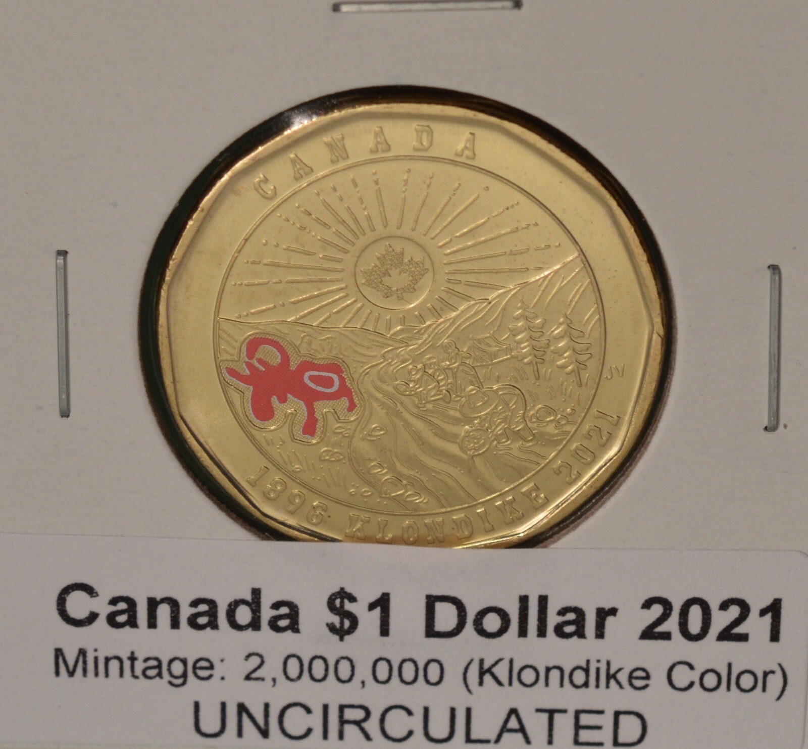 2021 Canada Loonie - Klondike - COLOUR - BU UNC - from mint roll 🇨🇦🇨🇦 ...