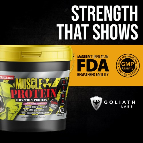 Colossal Labs Whey Protein Powder 12lb 162 Servings | eBay