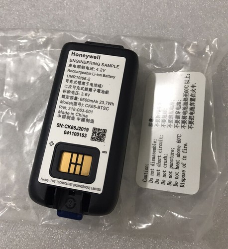 CK65-BTSC New battery 6600mAh 3.6V 318-063-001 For Honeywell Scaner ...