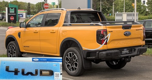 FORD RANGER NEXT-GEN 4WD GENUINE EMBLEM BADGE ON TAILGATE | eBay