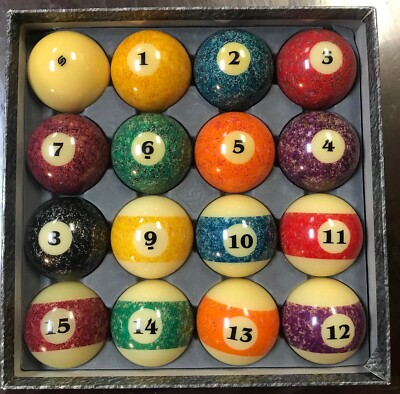 Aramith Stone Billiard Pool Ball set 2 1/4" Granite Look - Used | eBay
