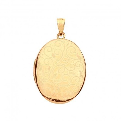9ct Yellow Gold Oval Locket PN1117 | eBay