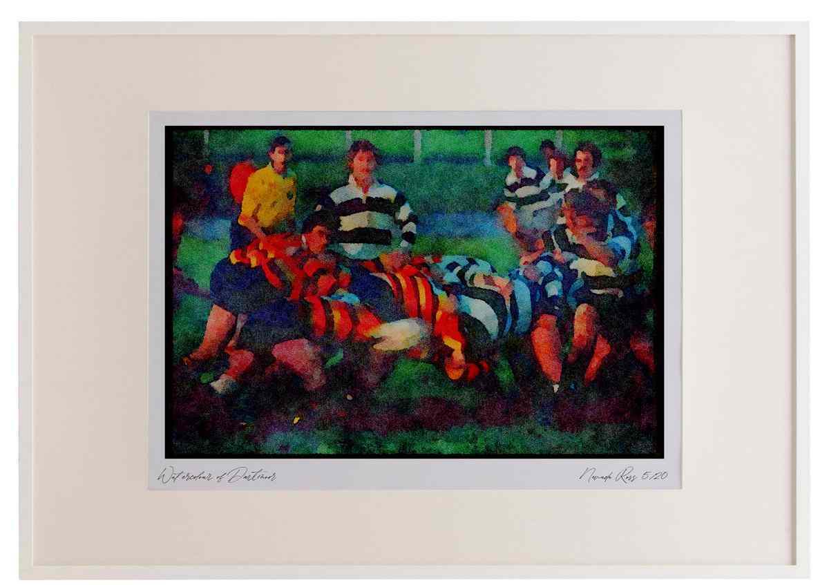 Wales UK GB 095038 Rugby, Carmarthen Watercolour Picture Frame | eBay