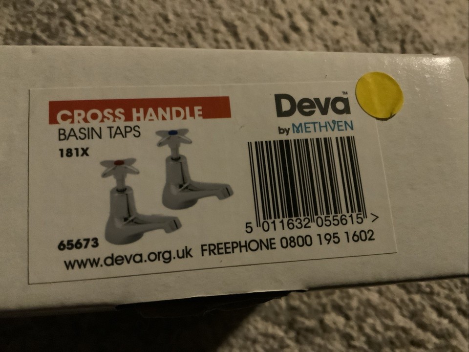 Deva by METHVEN Cross Handle Basin Taps Chrome Brand New Boxed | eBay UK