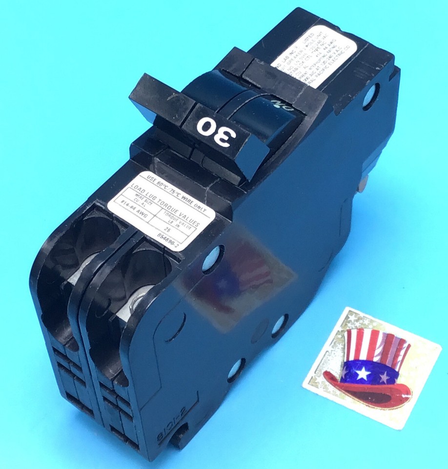 Circuit Breaker Federal Pacific FPE Challenger 30 Amp 2 Pole Stab-lok ...