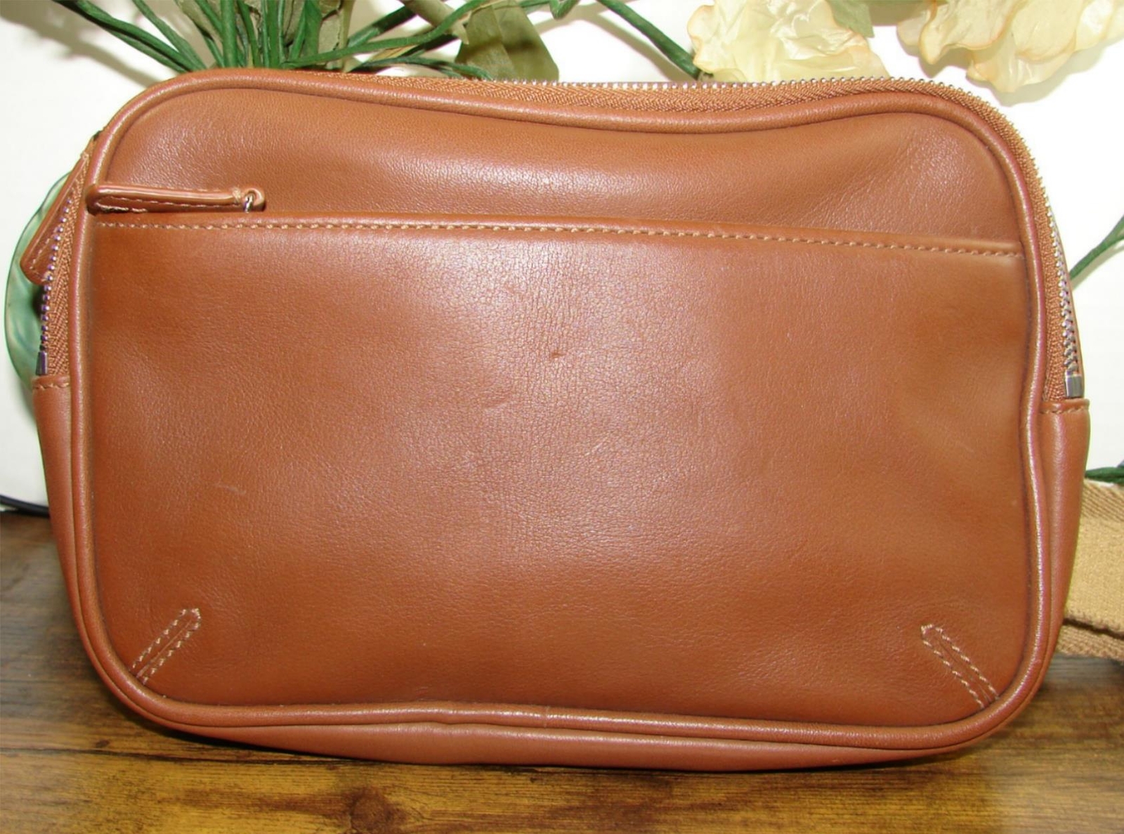 Coach British Tan Leather Fanny Pack Belt Bag Nice - Gem